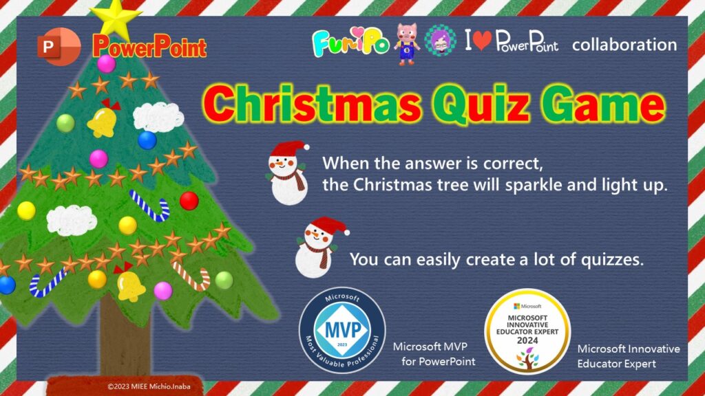 PowerPoint teaching material "Christmas Quiz” - ためカモ学びサイト